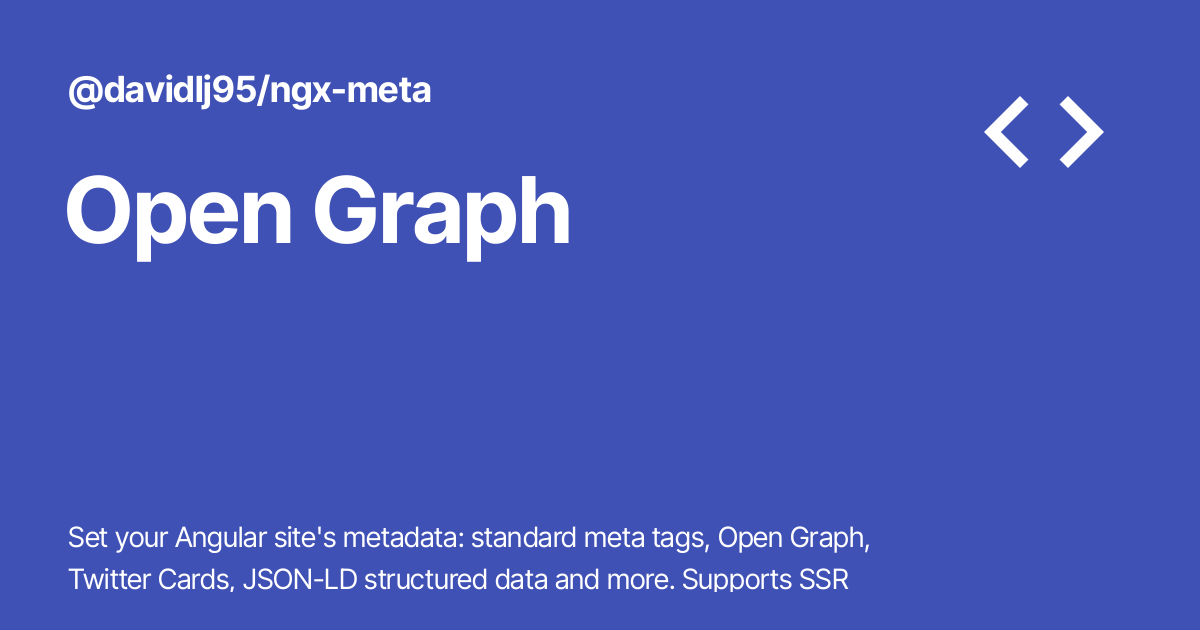 Open Graph - @davidlj95/ngx-meta