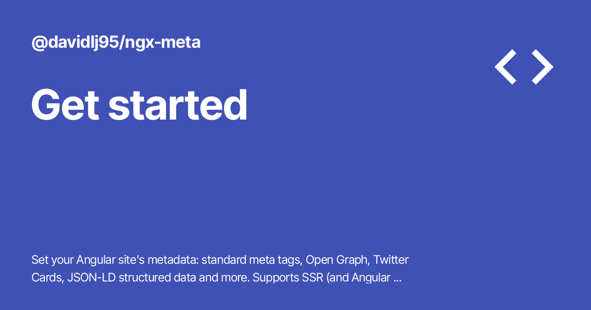 Get started - @davidlj95/ngx-meta