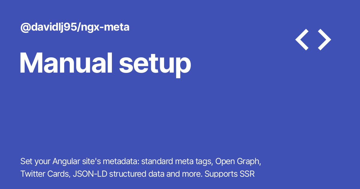 Manual setup - @davidlj95/ngx-meta