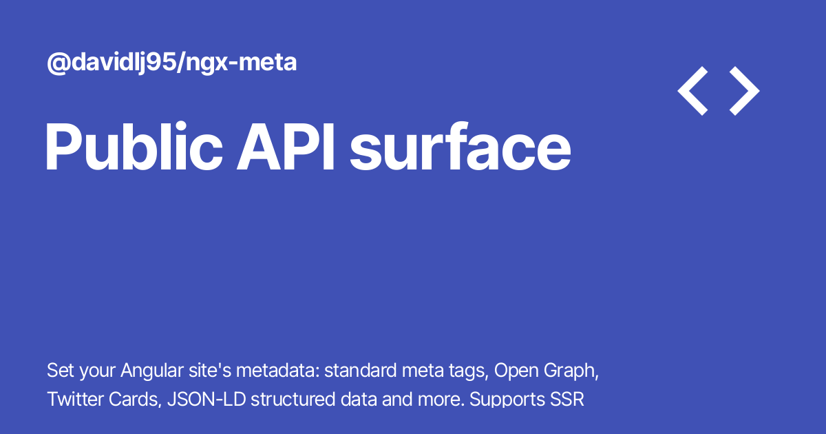 Public API surface - @davidlj95/ngx-meta